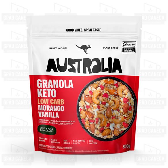 Granola Australia Keto Low Carb Morango Vanilla 300g – Hart’s Natural ...